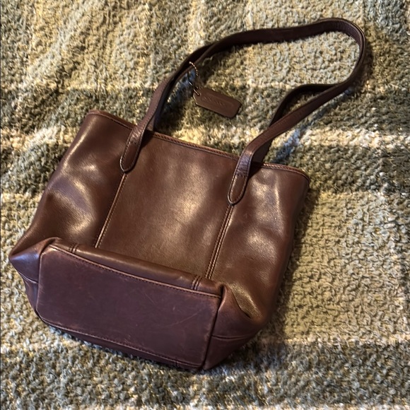 Coach | Bags | Coach Bomber Brown Leather Tote Bag | Poshmark